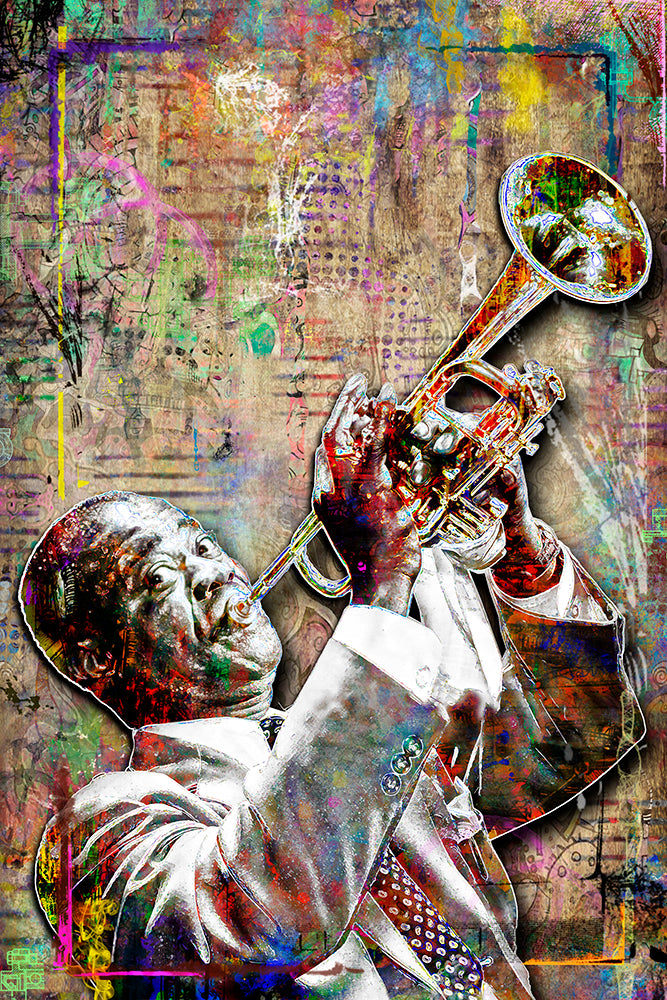 Louis Armstrong Poster, Louis Armstrong Gift, Louis Armstrong Tribute ...