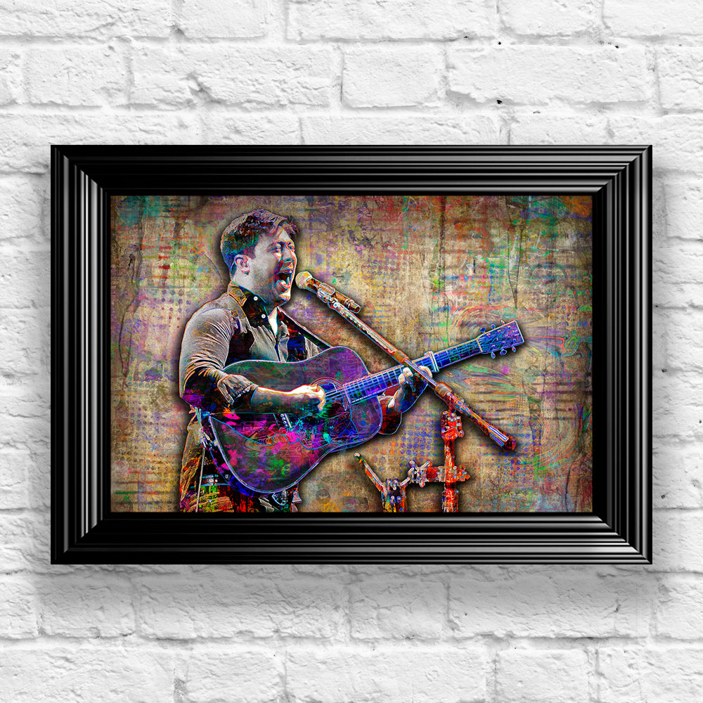 Mumford and Sons Poster, Marcus Mumford Tribute Fine Art – McQDesign