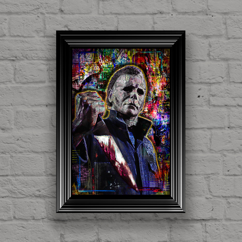 Michael Myers "Halloween" Pop Art Poster, Halloween Horror Fine Art ...