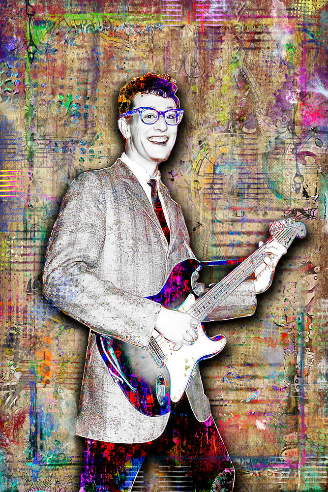 Buddy Holly Pop Poster, Buddy Holly Fine Art – McQDesign