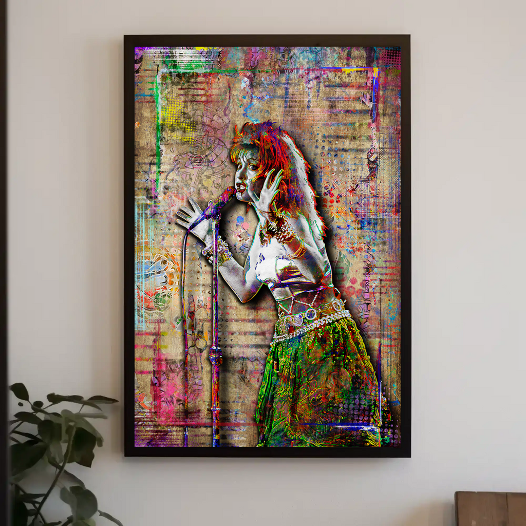 Cyndi Lauper Poster, Cyndi Lauper Pop Art Tribute Fine Art – McQDesign
