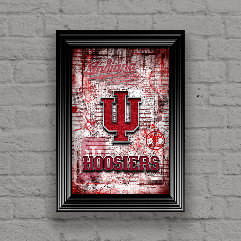 Indiana University Hoosiers Poster, IU Hoosiers Print, Hoosiers Pictur ...
