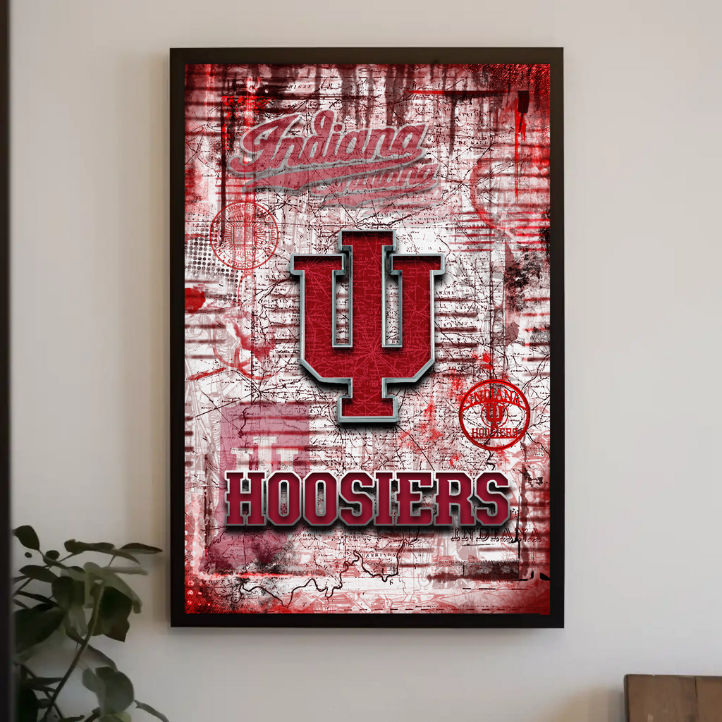 Indiana University Hoosiers Poster, IU Hoosiers Print, Hoosiers Pictur ...