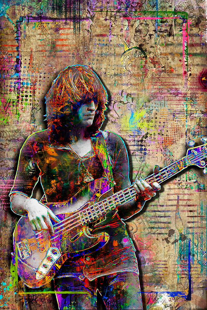 John Paul Jones Poster, Led Zeppelin Bass John Paul Jones Pop Art Trib ...
