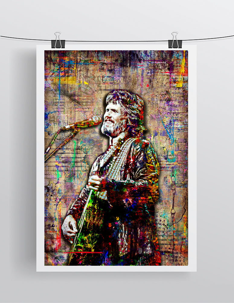 Kris Kristofferson Pop Poster, Kris Kristofferson Tribute Fine Art Pos ...
