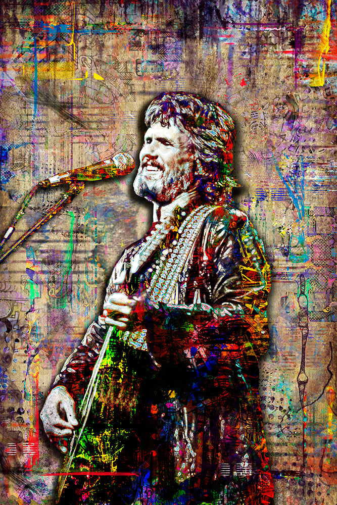Kris Kristofferson Pop Poster, Kris Kristofferson Tribute Fine Art Pos ...