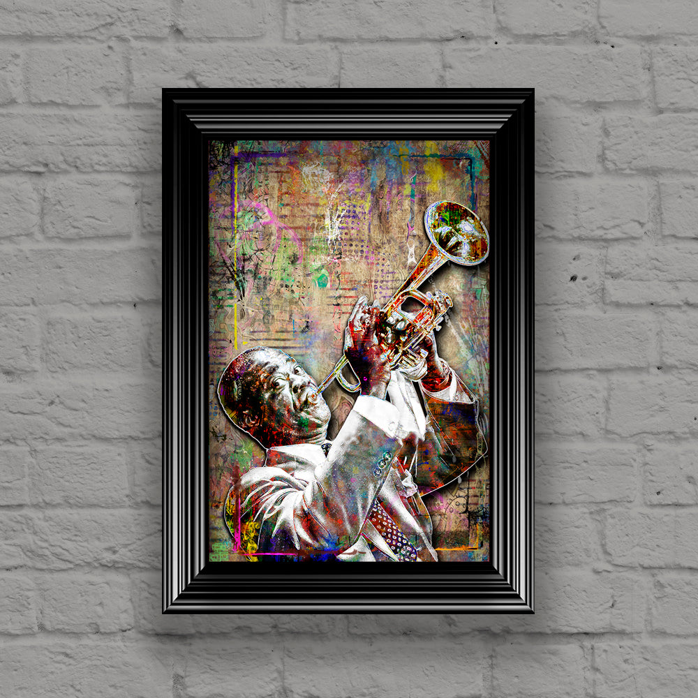 Louis Armstrong Poster, Louis Armstrong Gift, Louis Armstrong Tribute ...