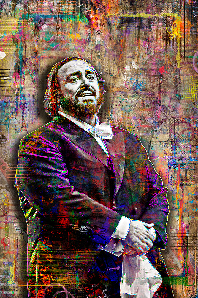 Luciano Pavarotti Poster, Tenor Pop 2 Gift, Luciano Tribute Fine Art ...