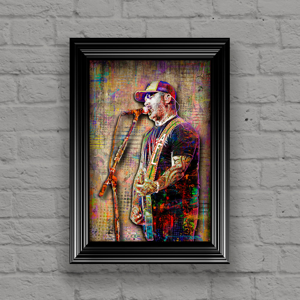 Aaron Lewis of Staind Poster, Aaron Lewis Tribute Fine Art – McQDesign