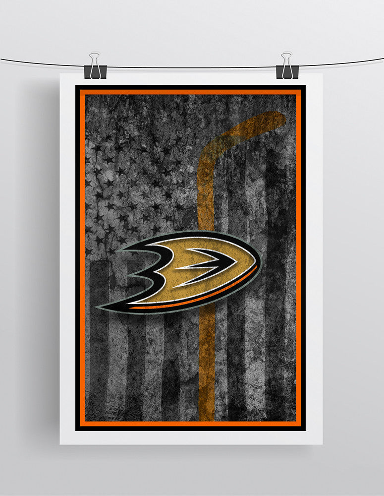 Anaheim Ducks Hockey Flag Poster, Anaheim Ducks Flag Poster, Ducks Fla ...