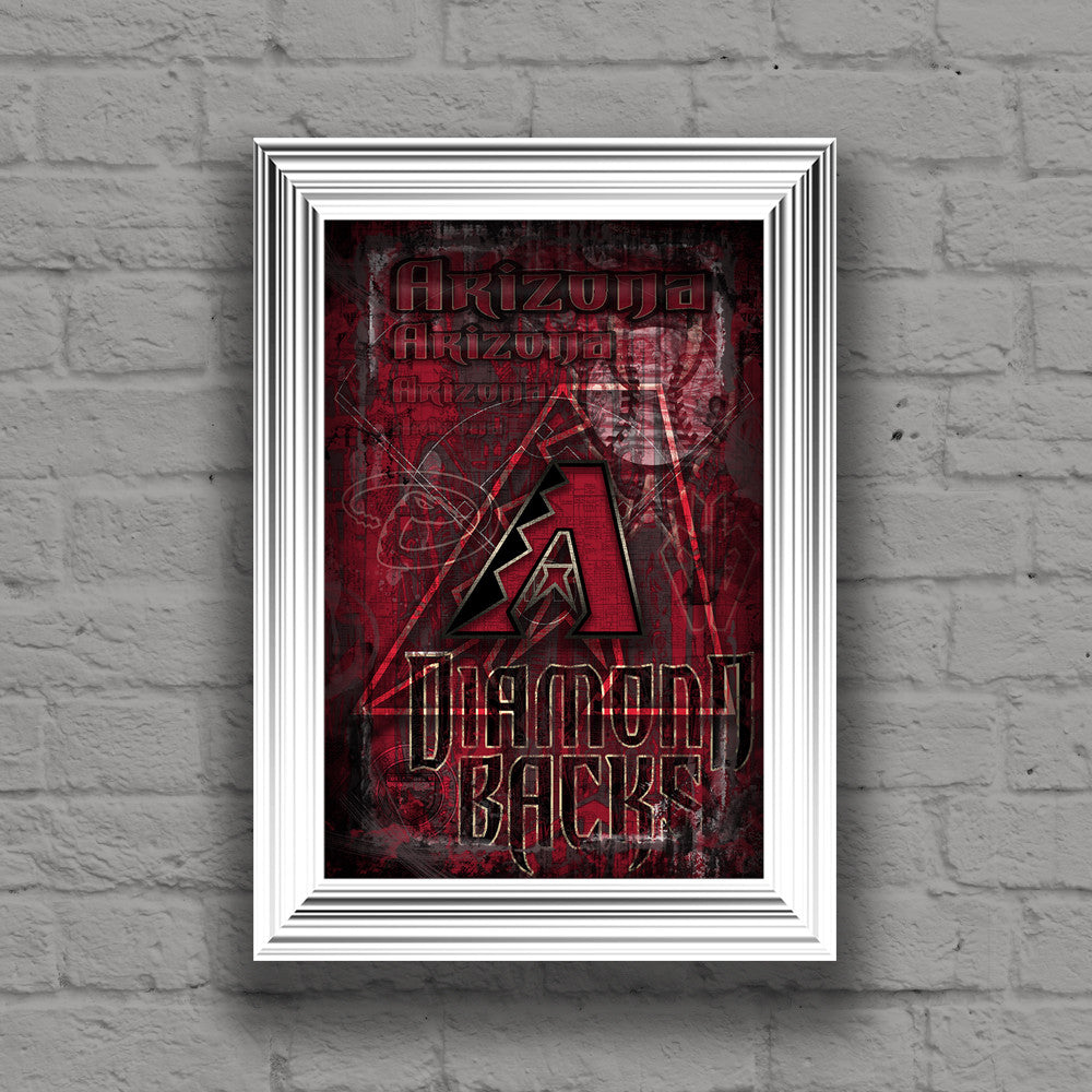 Arizona Diamondbacks Poster, Arizona D-Backs Artwork Gift, Diamondback ...
