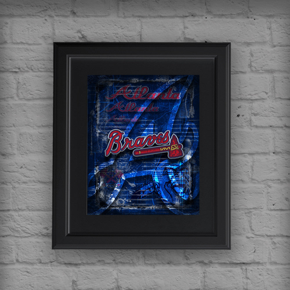 Atlanta Braves Baseball Poster, Braves Print, ATL Braves Gift, Braves ...