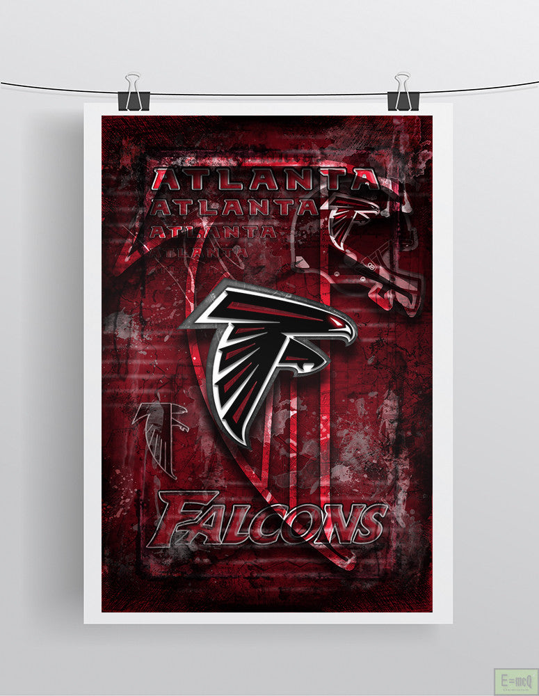 Atlanta Falcons Football Poster, Atlanta Falcons Gift, Atlanta Falcons ...