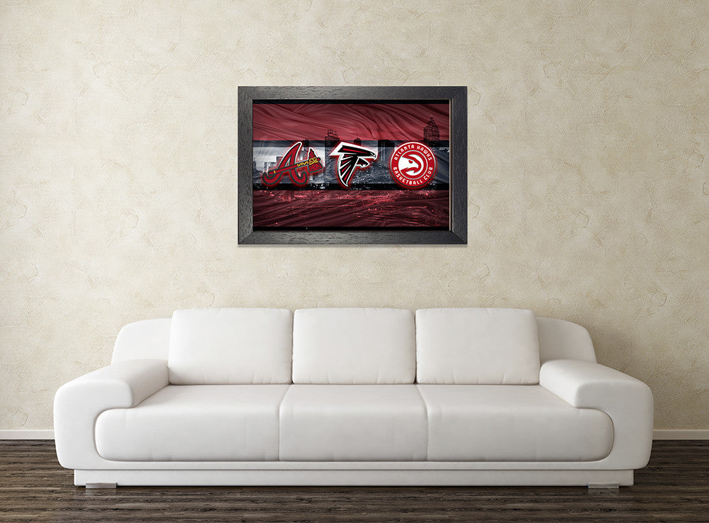 Atlanta Sports Teams Poster, Atlanta Sports Print, Atlanta Falcons, At ...