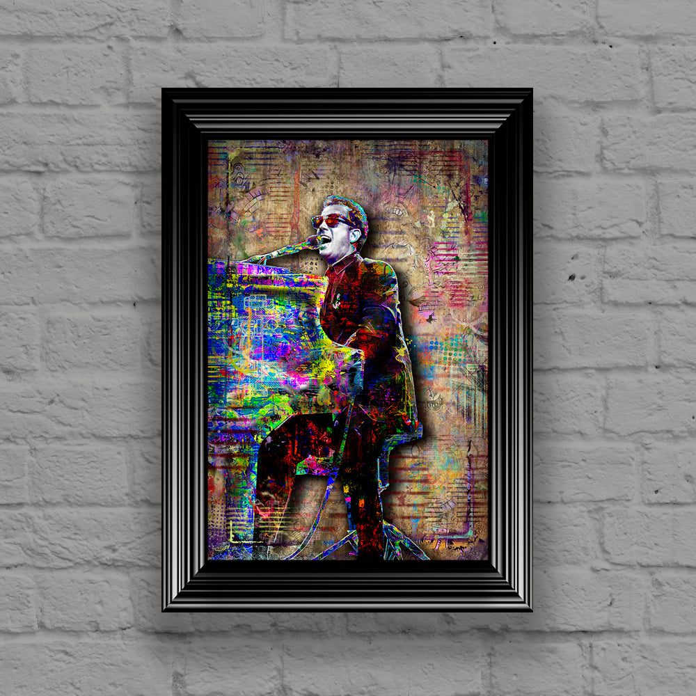 Billy Joel Poster, Billy Joel 2 Gift, The Piano Man Tribute Fine Art ...