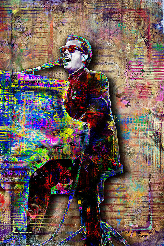 Billy Joel Poster, Billy Joel 2 Gift, The Piano Man Tribute Fine Art ...
