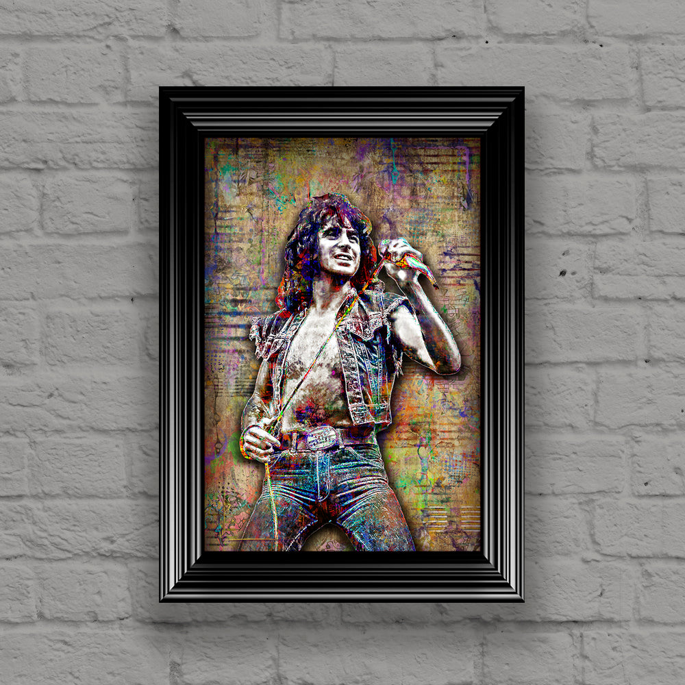 Bon Scott AC/DC Poster, AC/DC Gift, AC/DC Tribute Fine Art – McQDesign