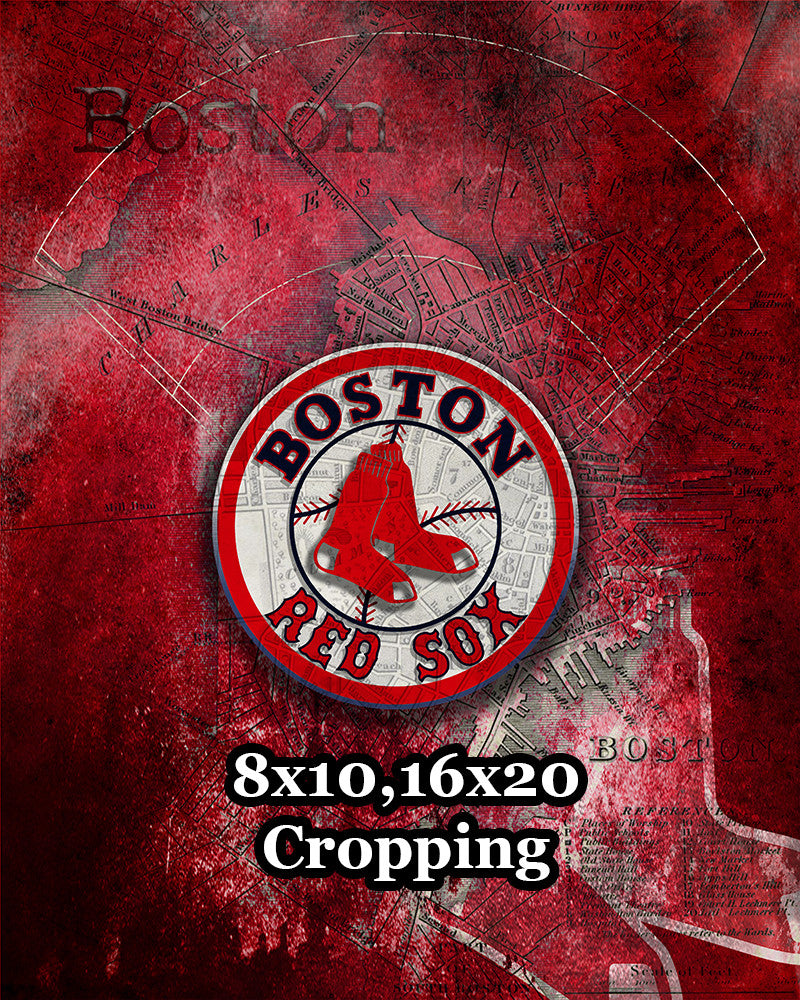 Boston Red Sox Poster, Red Sox Artwork Boston Gift, Red Sox Layered Ma ...