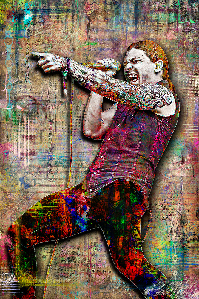 Brent Smith Shinedown Poster, Shinedown Tribute Fine Art Poster – McQDesign