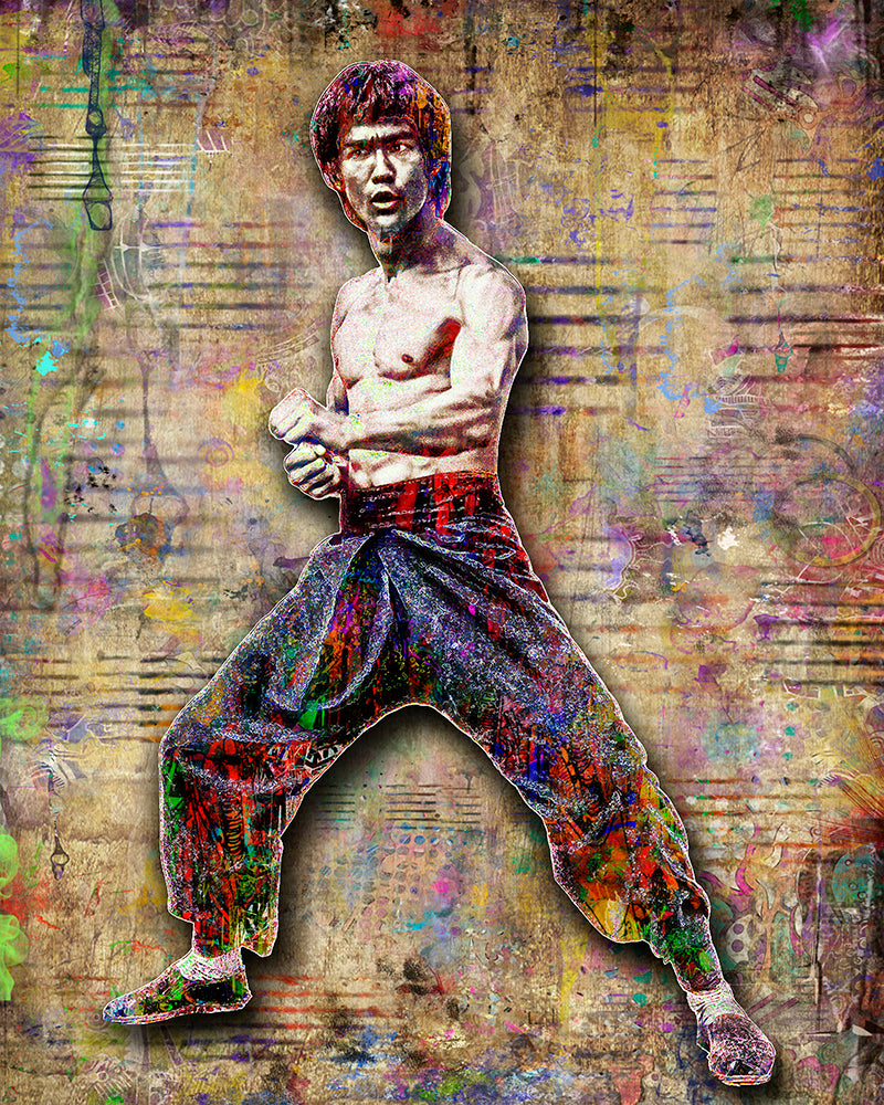 Bruce Lee Poster, Bruce Lee Tribute Fine Art – McQDesign