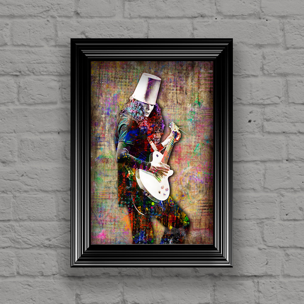 Buckethead Poster, Buckethead Gift, Buckethead Tribute Fine Art – McQDesign