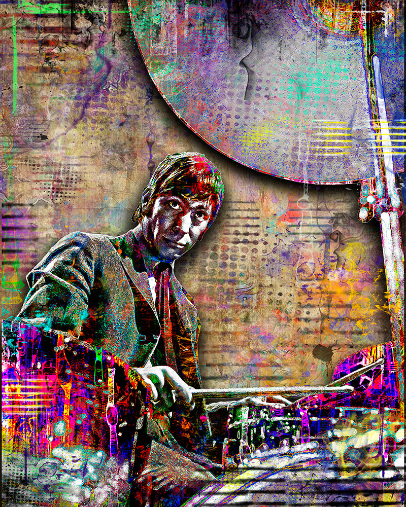 Charlie Watts Rolling Stones Poster, Gift, Charlie Watts Tribute Fine ...