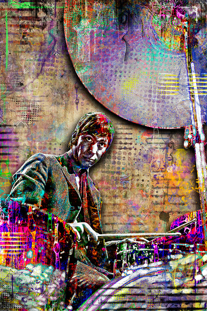 Charlie Watts Rolling Stones Poster, Gift, Charlie Watts Tribute Fine ...