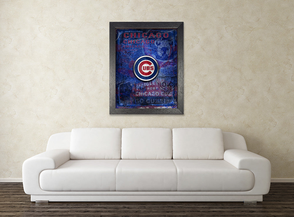 Chicago Cubs Poster, Cubs Artwork Cubs Gift, Chicago Cubs Layered Man ...