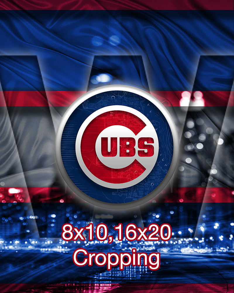 Chicago Cubs W Poster, Cubs W Artwork Cubs Gift, Chicago Cubs Win Man ...