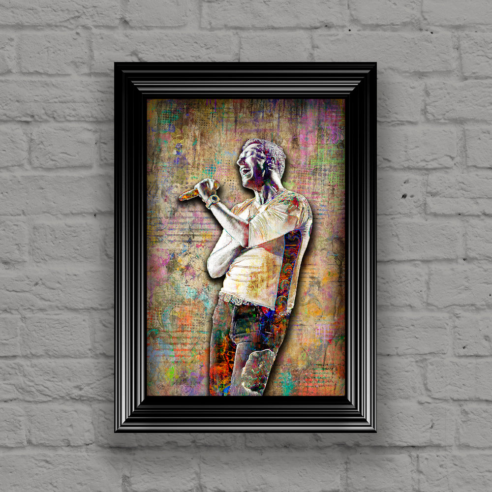 Chris Martin of Coldplay Poster, Coldplay Tribute Fine Art – McQDesign