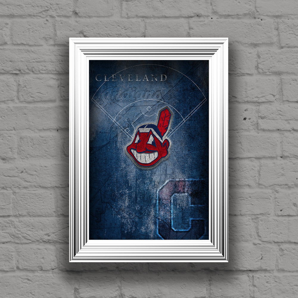Cleveland Indians Poster 2, Cleveland Indians Artwork Gift, Indians In ...