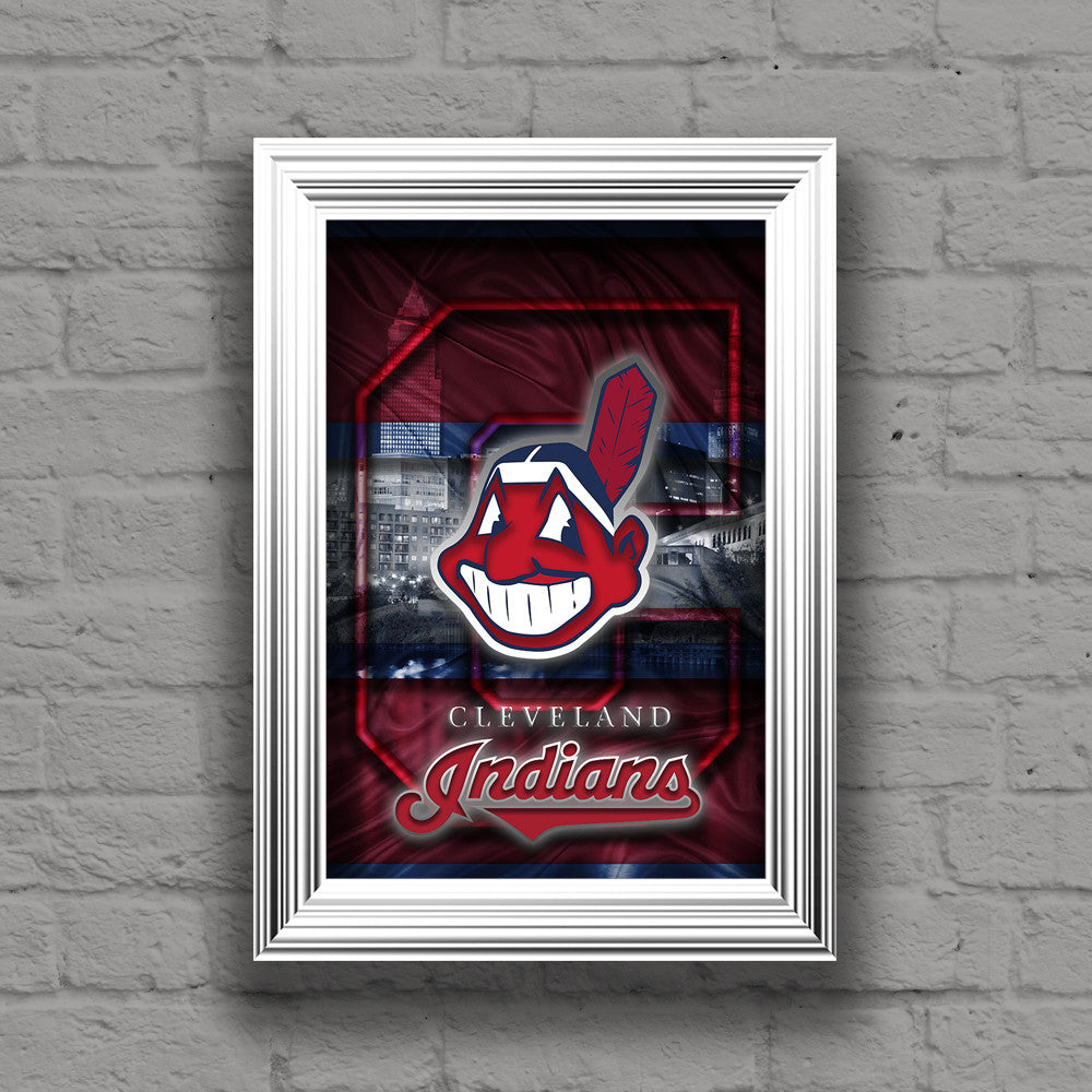 Cleveland Indians Poster, Cleveland Indians Artwork Gift, Indians In F ...