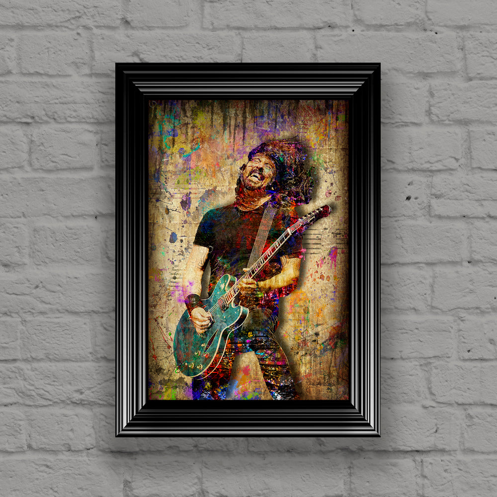 Dave Grohl Foo Fighters Poster, Dave Grohl Gift, Dave Grohl Tribute Fi ...