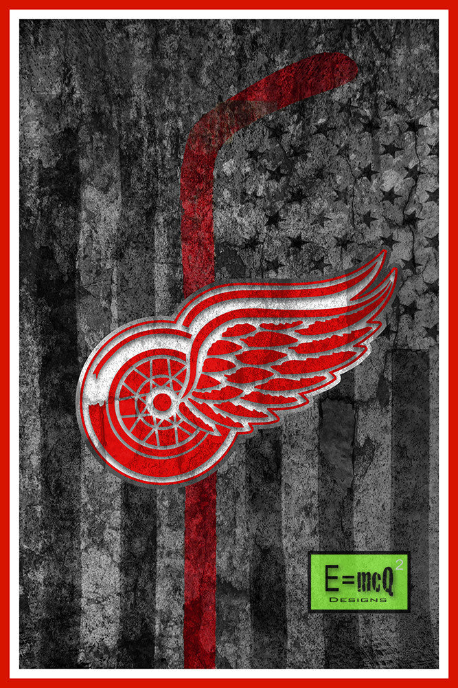 Detroit Red Wings Hockey Flag Poster, Detroit Red Wings Hockey Flag, R ...