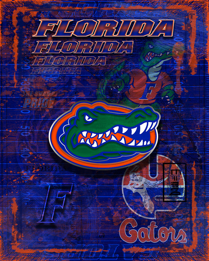 Florida Gators Poster, University of Florida Gift, Gators Man Cave, Fl ...