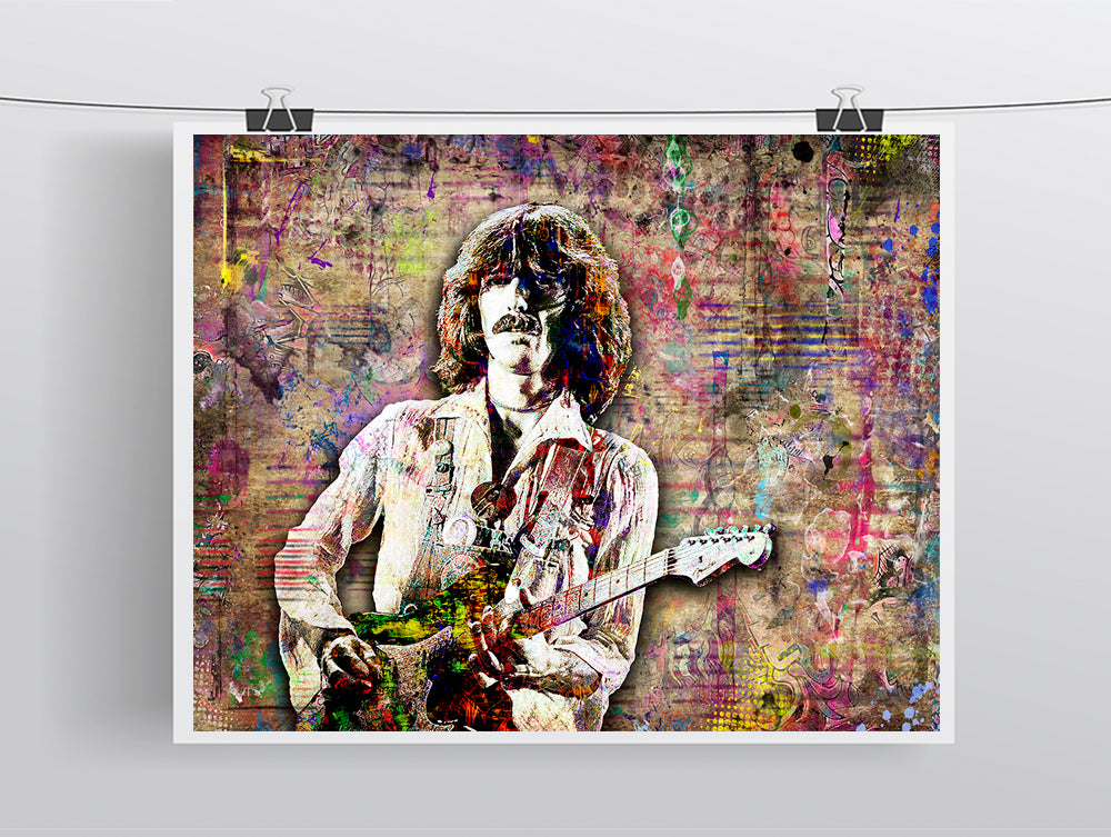 George Harrison Poster, Beatles Tribute Fine Art – McQDesign