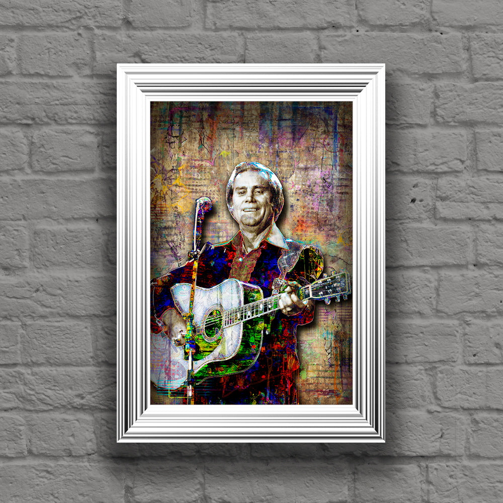 George Jones Poster, George Jones Gift, George Jones Tribute Fine Art ...