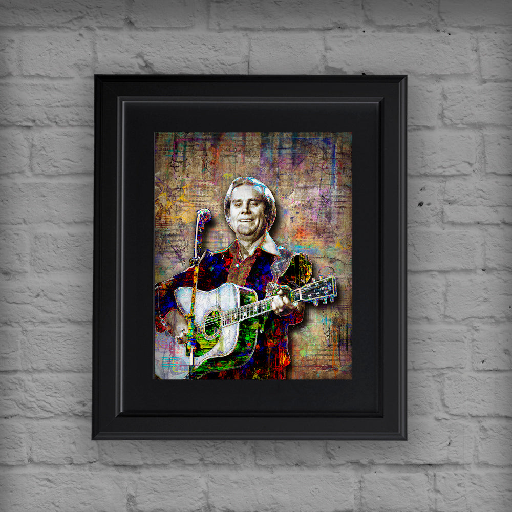 George Jones Poster, George Jones Gift, George Jones Tribute Fine Art ...
