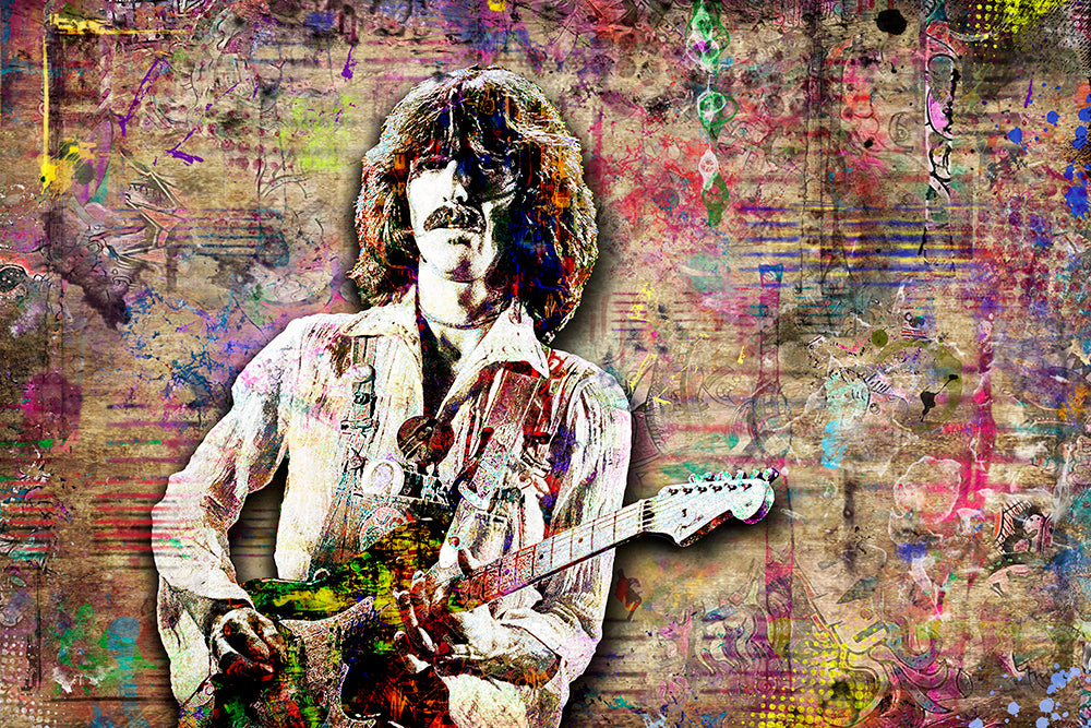 George Harrison Poster, Beatles Tribute Fine Art – McQDesign