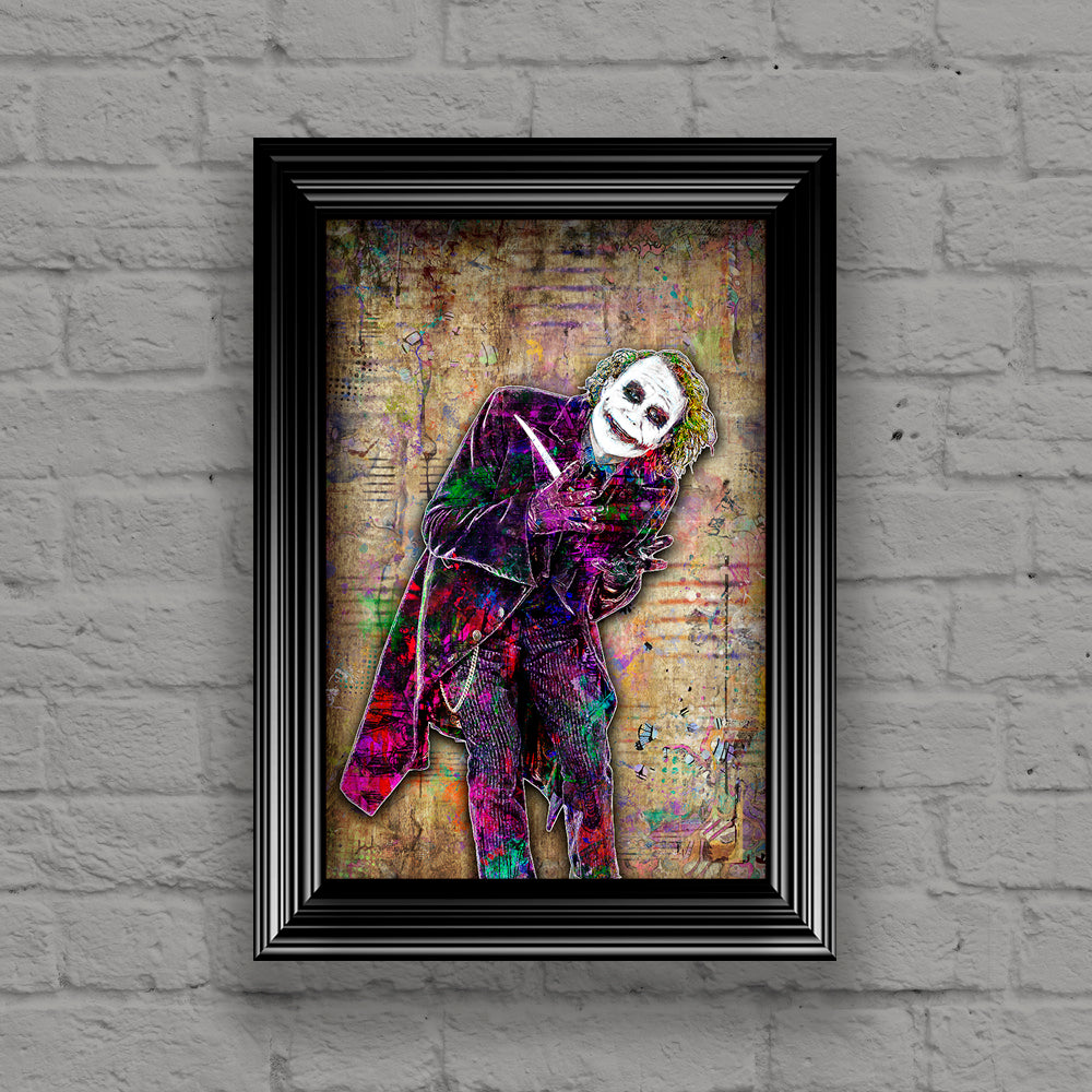 The Joker Heath Ledger Poster, The Dark Knight Tribute Fine Art – McQDesign