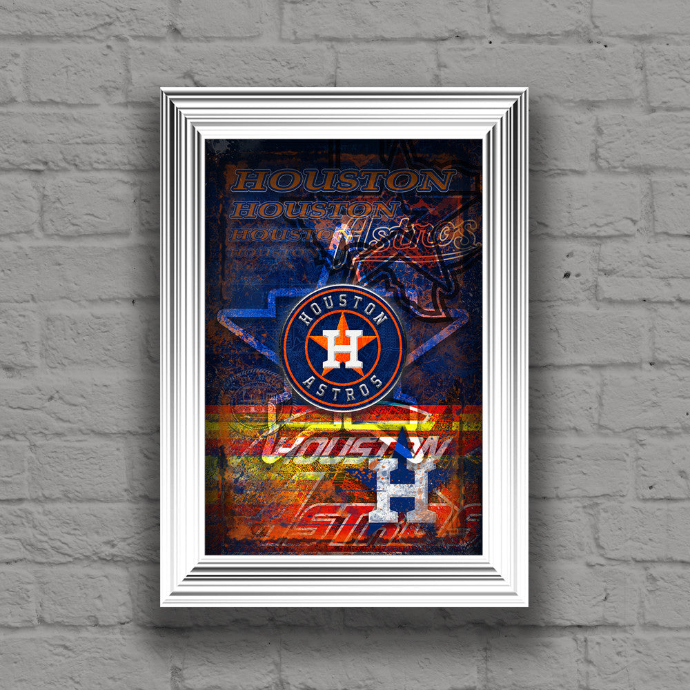 Houston Astros Poster, Houston Astros Artwork Gift, Astros Layered Man ...