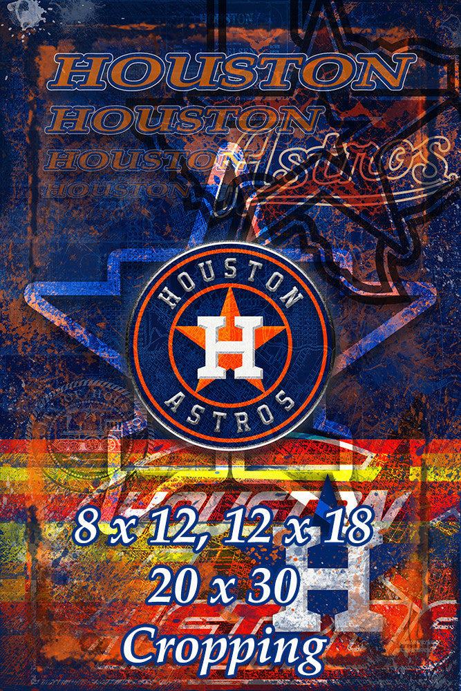 Houston Astros Poster, Houston Astros Artwork Gift, Astros Layered Man ...