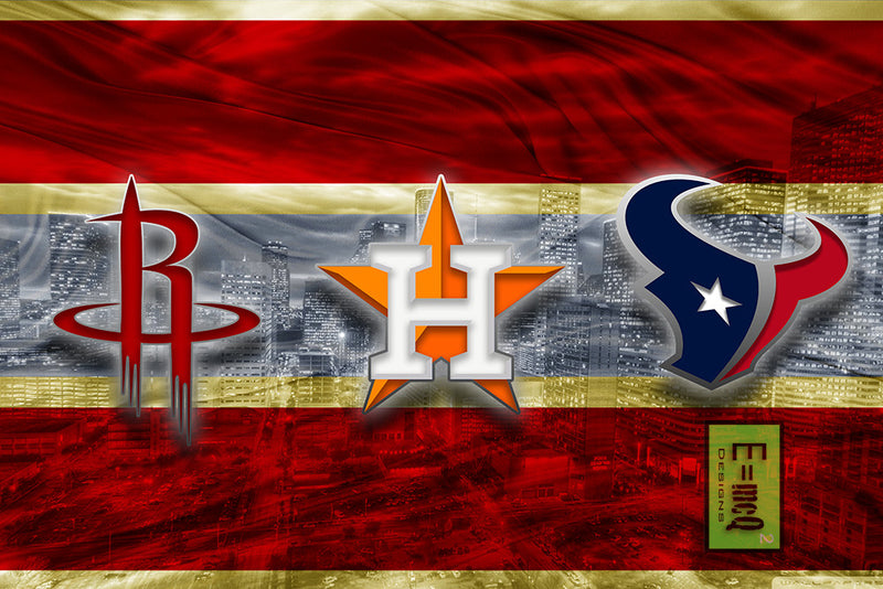 Houston Texans Sports Poster, TEXANS, ASTROS, Rockets Artwork, Houston ...