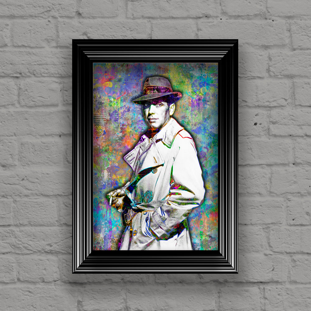 Humphrey Bogart Poster, Humphrey Bogart Gift, Humphrey Bogart Colorful ...