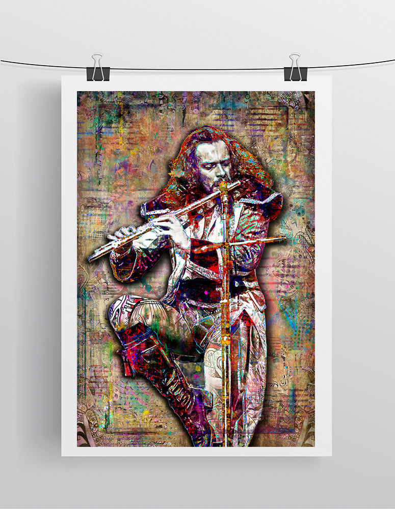 Ian Anderson Poster, Jethro Tull Gift,Ian Anderson of Jethro Tull Trib ...