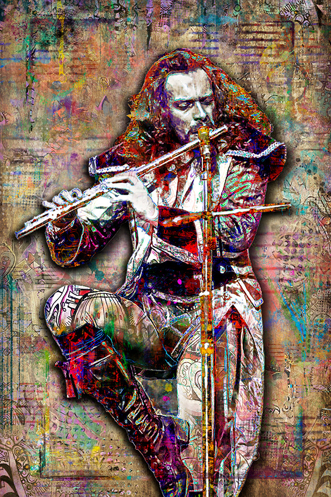 Ian Anderson Poster, Jethro Tull Gift,Ian Anderson of Jethro Tull Trib ...