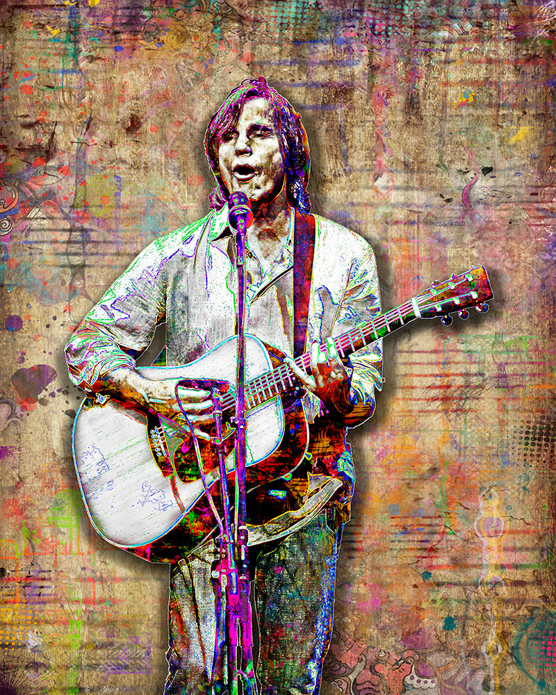 Jackson Browne Poster, Jackson Browne Tribute Fine Art – McQDesign