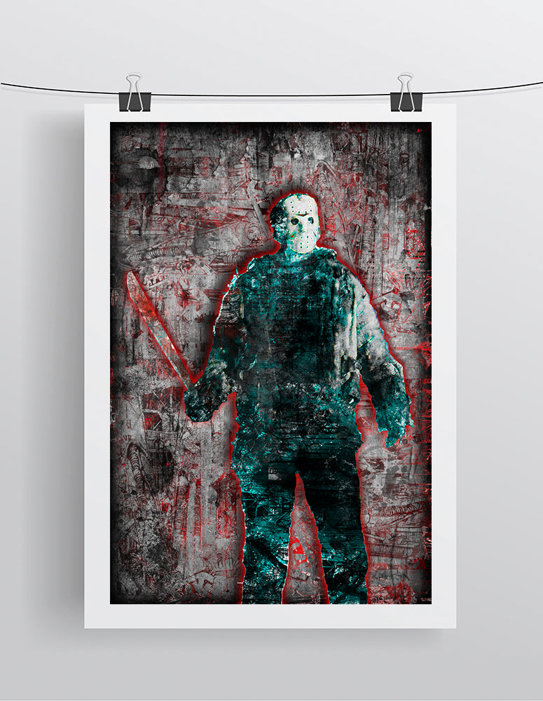 Jason Voorhees "Friday The 13th" Poster, Jason Voorhees Horror Fine Ar ...