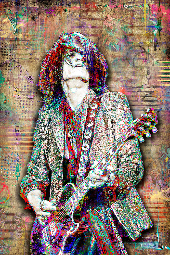 Joe Perry of Aerosmith Poster, Joe Perry of Aerosmith Gift, Aerosmith ...