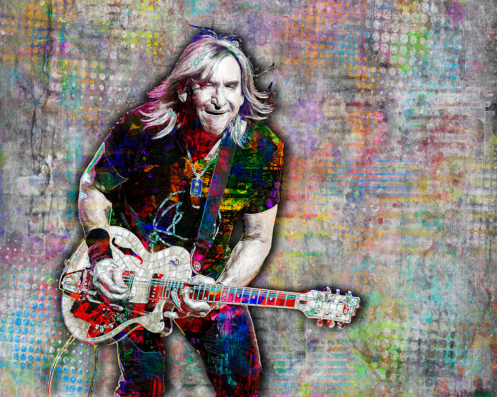 Joe Walsh Poster, Joe Walsh of the Eagles Gift, Joe Walsh Landscape Fi ...